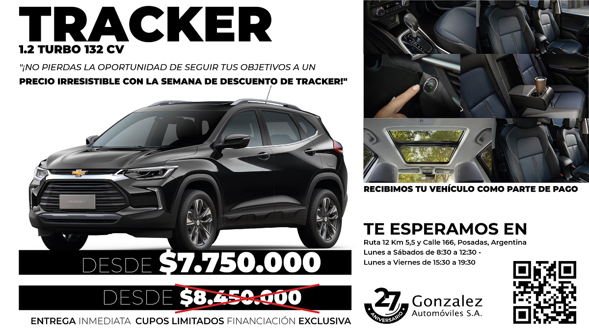 ¡Gran promoción en la semana de la Tracker! Accedé a descuentos ...