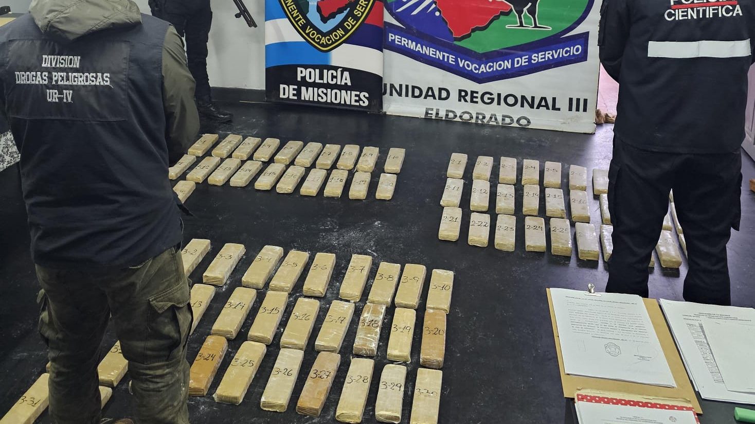 Persecución en la madrugada: narco huyó al monte y dejó 64 kilos de ...