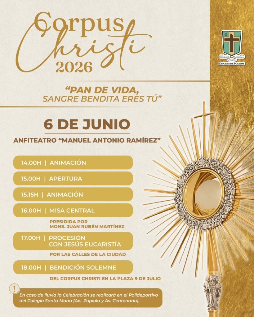 Corpus Christi 2026: la comunidad católica de Posadas se reunirá en el ...