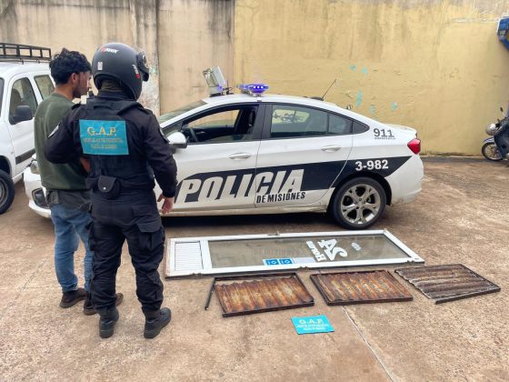 Detuvieron a un hombre en Posadas con una ventana y bandejas de horno ...